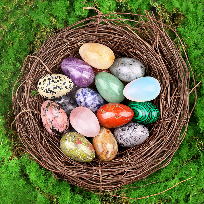 Customizable Semi-Precious Stone Egg Figurines – Manufacturer-Direct ...
