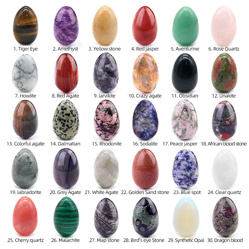 Customizable Semi-Precious Stone Egg Figurines – Manufacturer-Direct ...