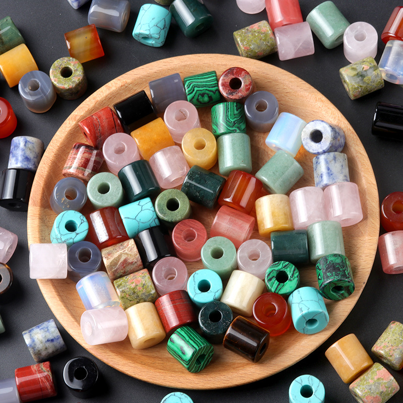 Customizable Semi-Precious Stone Barrel Beads – Manufacturer-Direct ...