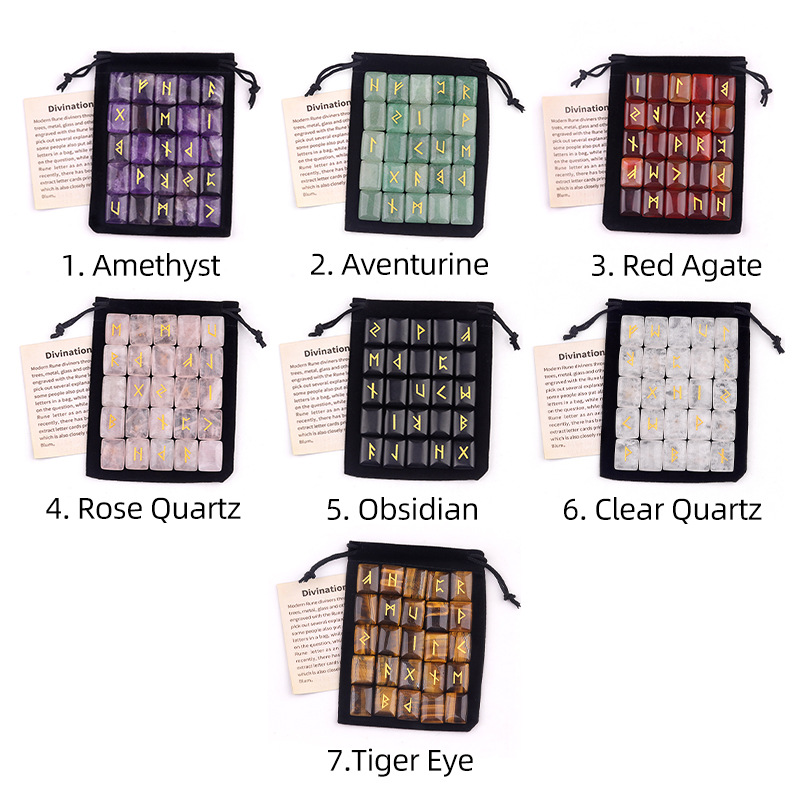 Customizable Semi-Precious Stone Rune Sets – Manufacturer-Direct with ...